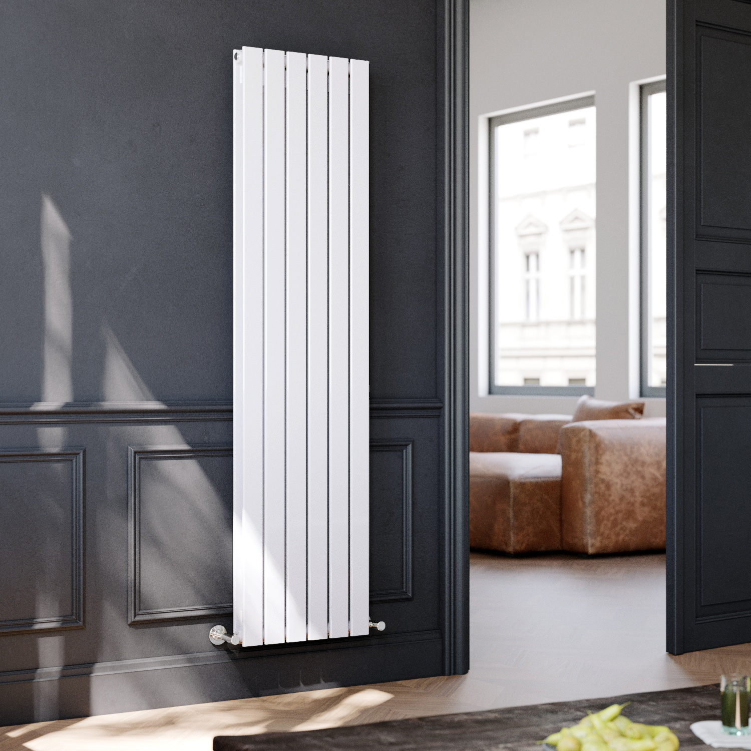 Vertical Designer Flat Panel Radiators Double & Single Heating Free ...