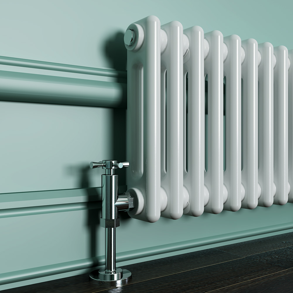 Traditional Column Radiators Horizontal Cast Iron Style Central Heating ...