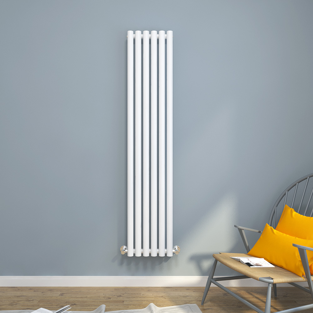 Designer Radiator Vertical Horizontal White Flat Panel Oval Column ...