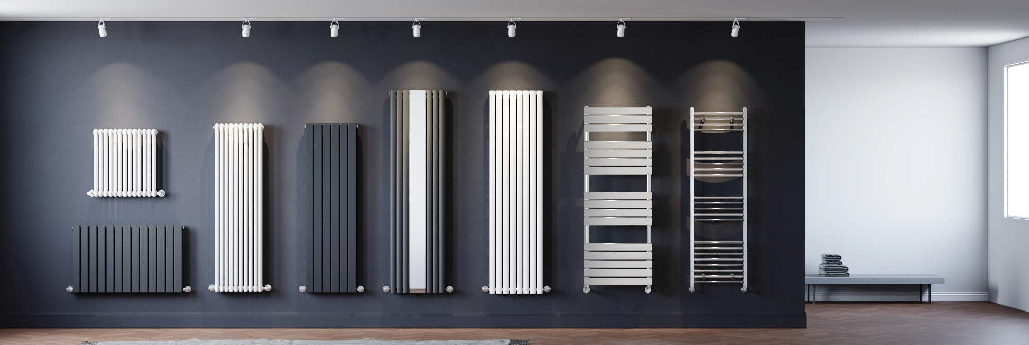 ELEGANT Designer Central Heating Vertical Column Radiator 1600 x 452 mm ...