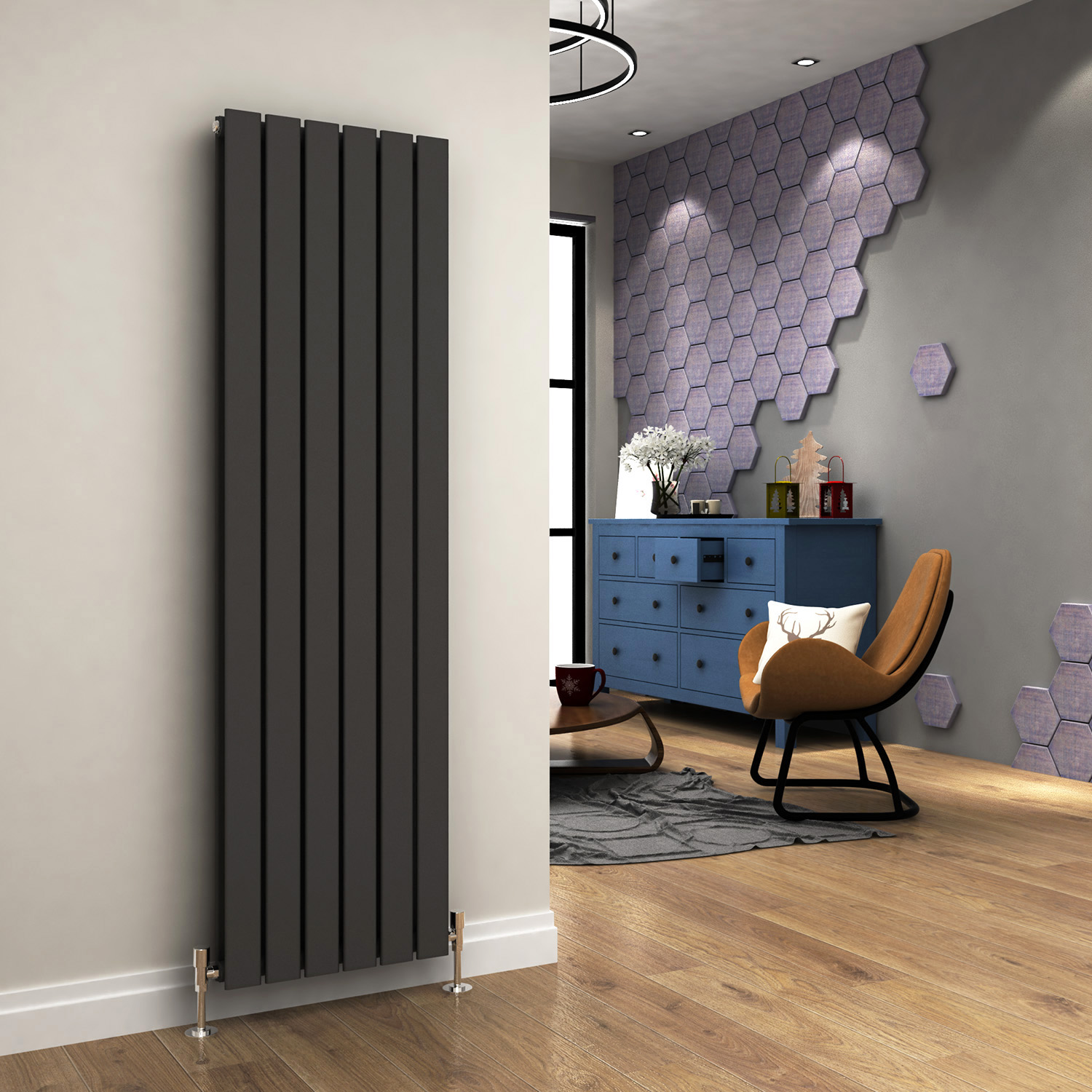 ELEGANT Double Panel Steel Radiator 1600x456 mm Modern Flat Panel ...